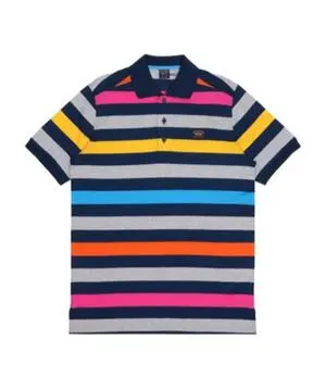 PAUL  SHARK Striped Short-sleeved Polo Shirt