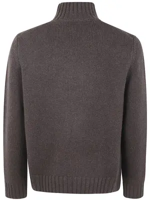 Studio Nicholson High-neck Cropped Sweater - Black