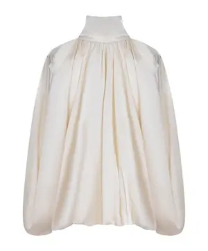 ROTATE BY BIRGER CHRISTENSEN Sheer Gathered Bomber Jacket