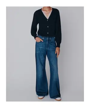 Marella High-waisted Wide-leg Denim Jeans - Blue