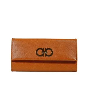 FERRAGAMO Logo Details Wallet - Brown