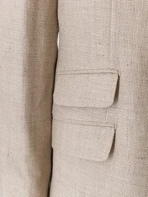 Brunello Cucinelli Single Breasted Tailored Suit Set - Nude