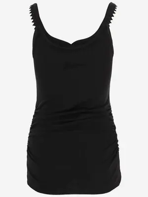 Jacquemus Le Debardeur Clavela Tank Top With Pleated Details - Black