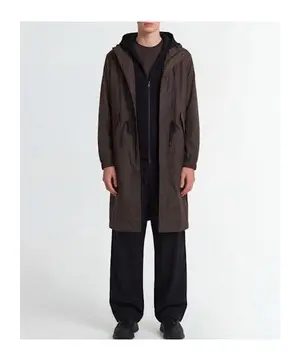 Moncler Aliso Hooded Nylon Rain Coat - Black