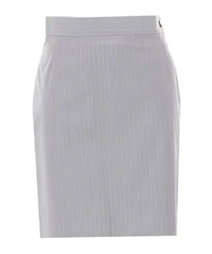 VIVIENNE WESTWOOD Pinstriped Button A-line Mini Skirt