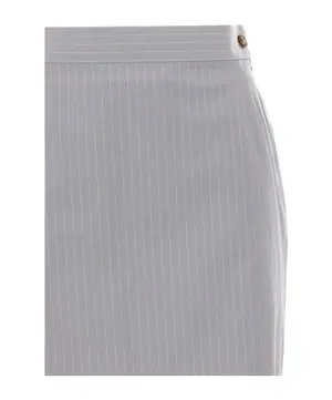 VIVIENNE WESTWOOD Pinstriped Button A-line Mini Skirt