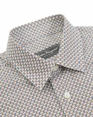 FERRAGAMO Logo Lapel Shirt - Gray