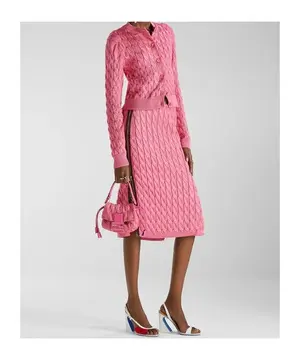 Fendi Cable Knit Cardigan