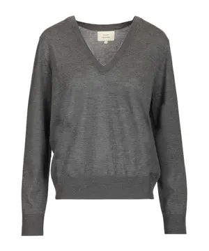 Loulou De Saison Julio V-neck Knitted Sweater - Black