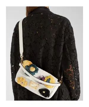 Fendi Baguette Sequinned Sunny Side Flowers Medium Shoulder Bag - Multi-color