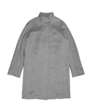 Max Mara Long-sleeved Stand Collar Coat - Gray