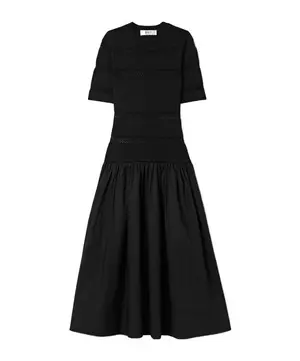 Sea Spliced Knit Extra-long Dress