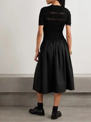 Sea Spliced Knit Extra-long Dress