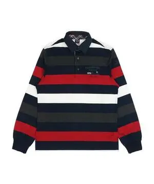 PAUL  SHARK Striped Long-sleeved Polo Shirt