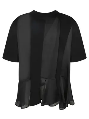 Sacai Pleated Panel Peplum Top