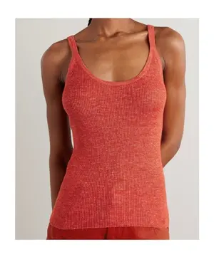 Gabriela Hearst Ribbed Knit Crew Neck Vest