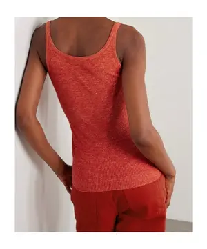 Gabriela Hearst Ribbed Knit Crew Neck Vest
