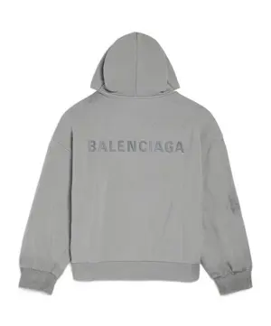 Balenciaga Faded Zip-up Hoodie - Grey