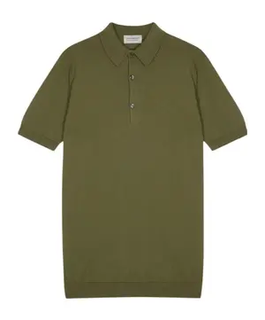 John Smedley Adrian Spread-collar Polo Shirt - Green