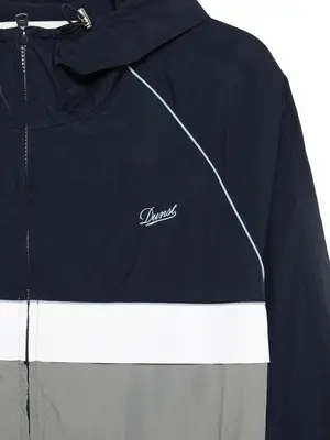 DUNST Hooded Colourblock Windbreaker - Navy Blue