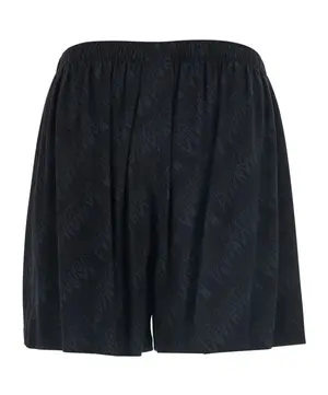 Balenciaga Logo Monogram Elastic Waist Shorts