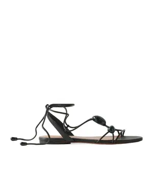Zimmermann Gleam Flat Sandals - Black