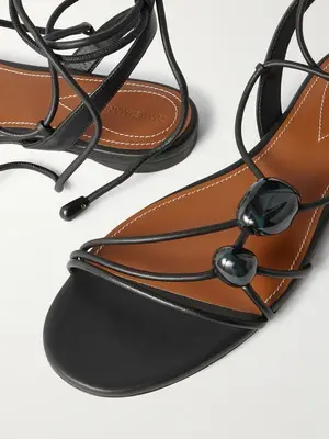 Zimmermann Gleam Flat Sandals - Black