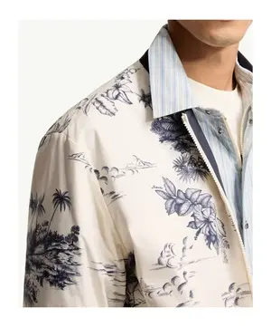 Moncler Reversible Printed Poplin Zip-up Bomber Jacket