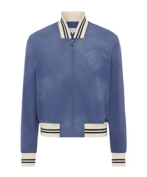 MAISON MARGIELA Varsity Bomber Jacket - Blue