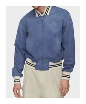 MAISON MARGIELA Varsity Bomber Jacket - Blue