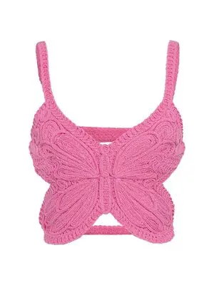 Blumarine Butterfly Crop Top