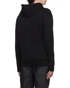 Maison Kitsuné Fox Patch Drawstring Hoodie - Black