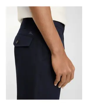 Burberry Twill Chino Pants - Navy