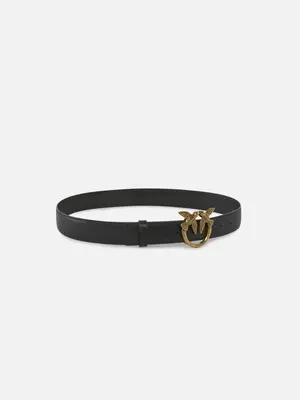 Pinko Lovebird Buckle Belt - Black