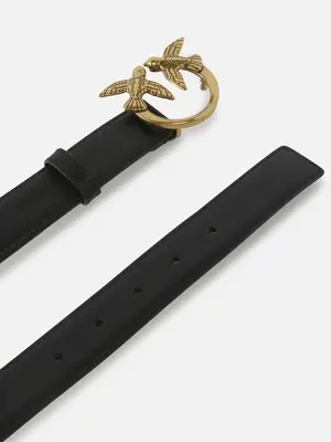 Pinko Lovebird Buckle Belt - Black