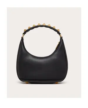 Valentino Garavani Stud Sign Hobo Shoulder Bag - Black