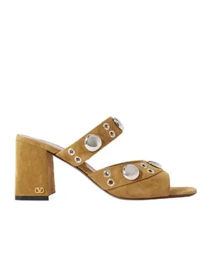 Valentino Garavani Embellished Suede Mules