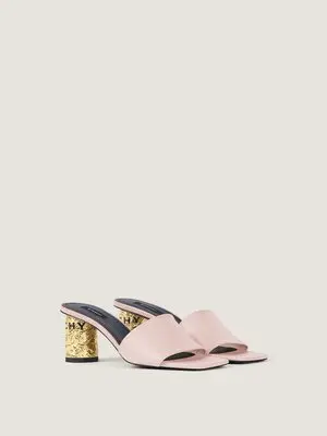Givenchy Square Toe Tape Heeled Mules - Pink