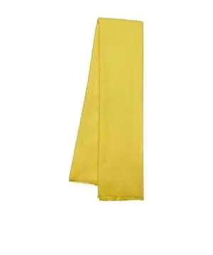 FERRAGAMO Logo Tassel Scarf - Yellow