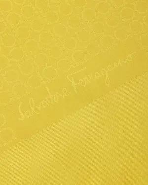 FERRAGAMO Logo Tassel Scarf - Yellow