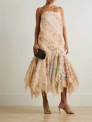Zimmermann Eden Asymmetrical Pleated Dress