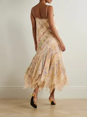 Zimmermann Eden Asymmetrical Pleated Dress