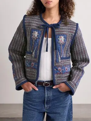 Sea Quilted Patchwork Coat