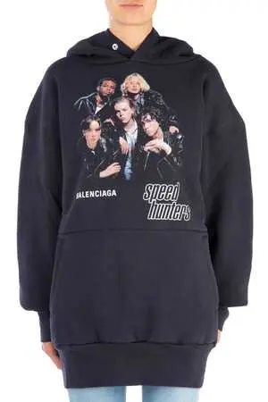 Balenciaga Printed Hooded Hoodie
