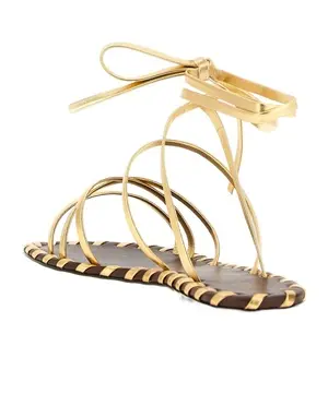 GIANVITO ROSSI Nappa Tie Sandals