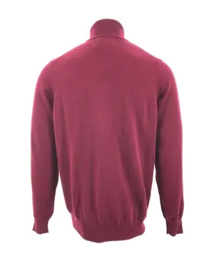 FERRAGAMO Quarter Zip Knitted Sweater - Red