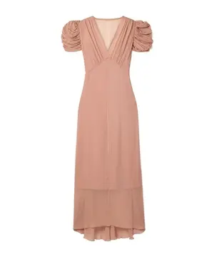 Zimmermann Eden Pleated Dress - Biscuit