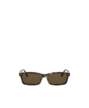 Dior Rectangular Frame Sunglasses - Brown