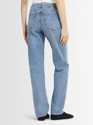 TOTEME Low Rise Straight Cotton Denim Jeans