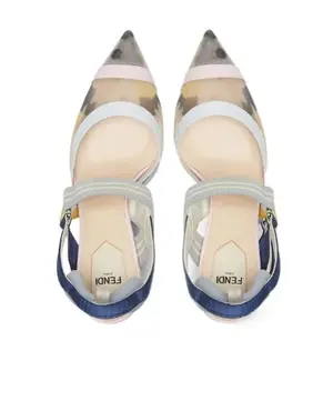Fendi Colibrì Mesh Slingback Pumps - Multicolor